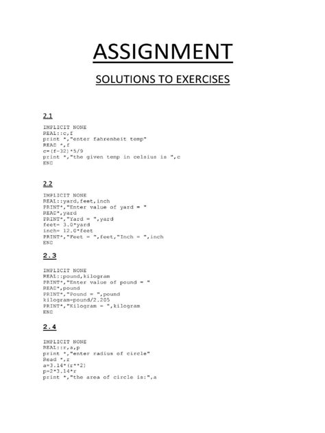 Lab Programming Assignment Pdf