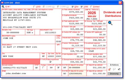 1099 Div Software To Create Print And E File Irs Form 1099 Div