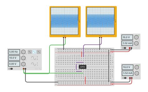 circuit design experimento iii amp op buffer tinkercad