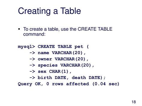Ppt Mysql Fundamentals Queries Tables And Database Management