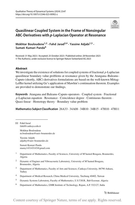 Quasilinear Coupled System In The Frame Of Nonsingular Abc Derivatives