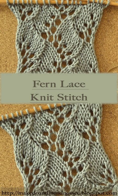 Fern Lace Knit Stitch Variation Lace Knitting Lace Knitting
