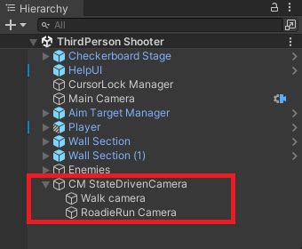 Cinemachine State Driven Camera Cinemachine