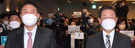이재명 윤석열 양자토론 불발 두 후보 첫 토론은 언제 월간조선