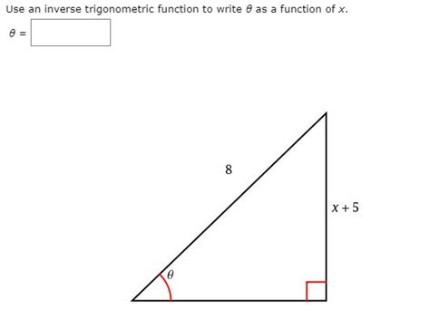 solved use an inverse trigonometric function to write θ as