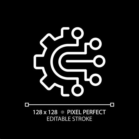 AIOps Pixel Perfect White Linear Icon For Dark Theme Artificial