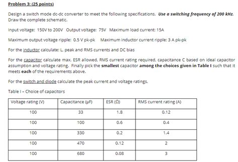 Solved Problem Points Design A Switch Mode Dc Dc Chegg Com