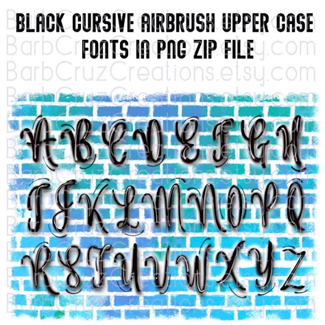 Airbrush Font Graffiti Letters Cursive Airbrush Upper And Lower Case Images Alphabet Font Images