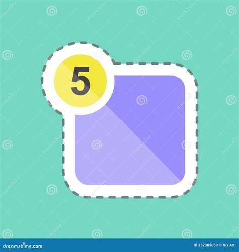 Sticker Line Cut Notification Suitable For Web Interface Symbol