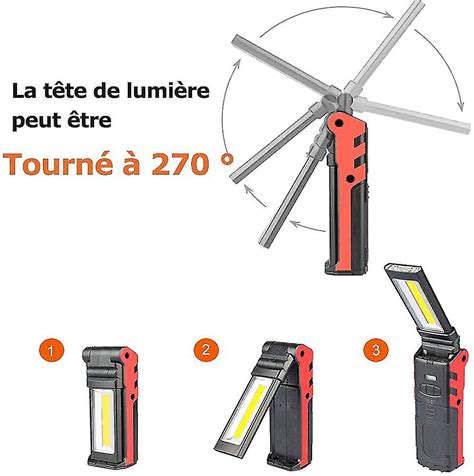Lámpara De Trabajo Recargable Lbq Usb Antorcha De Linterna De Mazorca