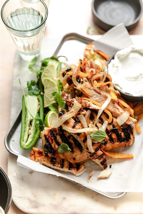 Easy Grilled Chicken Fajitas Spicy Margarita Marinade