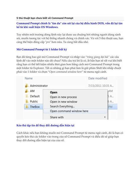 Pdf 5 Thủ Thuật Bạn Chưa Biết Về Command Prompt Dokumentips