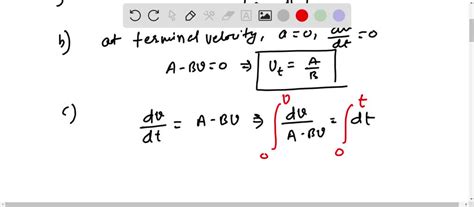Solved The Motion Of An Object Falling From Rest In A Resisting Medium