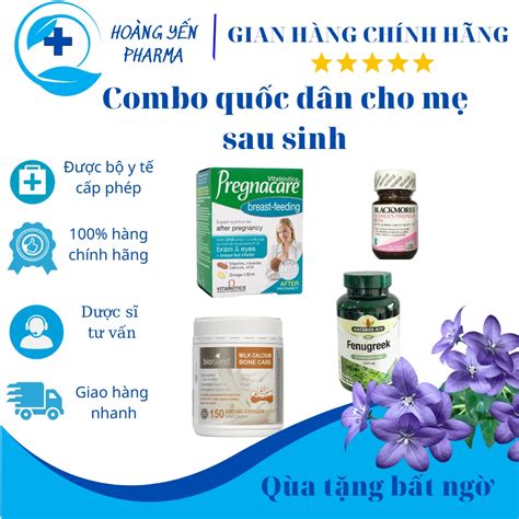 Combo Cho Mẹ Sau Sinhpregnacare Breast Feedingsắt Bầu Blackmores