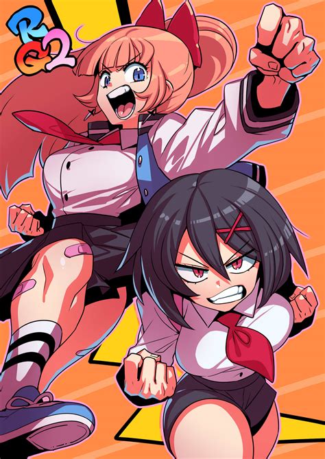 Kyoko And Misako Kunio Kun Series And 2 More Drawn By Tukiwani Danbooru