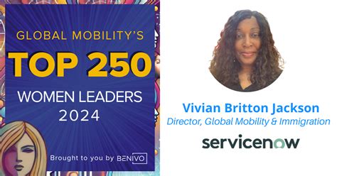 Vivian Britton Jackson Global Mobility Top 250 Women Leaders The