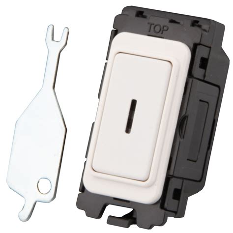 20A SP 2 Way Key Switch Painted Matt White M2 Electrical
