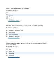 BIOL180 Quiz 2 Docx Which Is An Example Of An Isotope Question