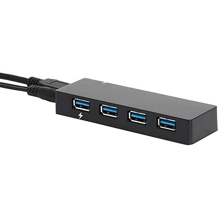Amazon Com StarTech Com 4 Port Compact Black USB 2 0 Hub Bus Powered Or With Included Power