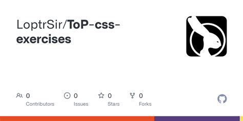 Github Loptrsirtop Css Exercises