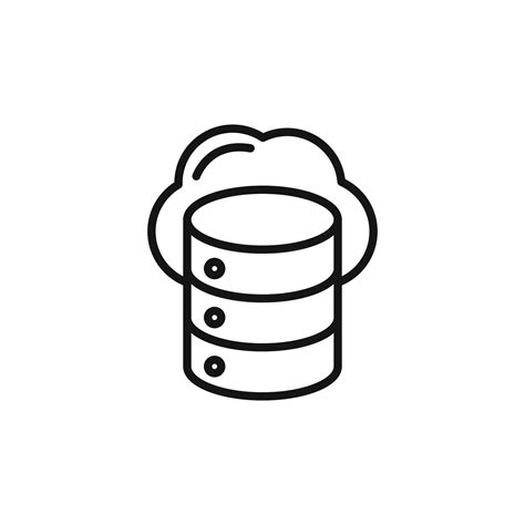 Cloud Database Logo Sign Outline 47588964 Vector Art At Vecteezy