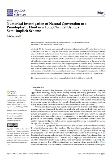 Pdf Numerical Investigation Of Natural Convention To A Pseudoplastic