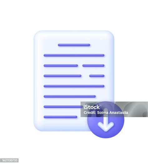 3d Download File Drag And Drop Sign Download File Document Concept Stock Illustration Download