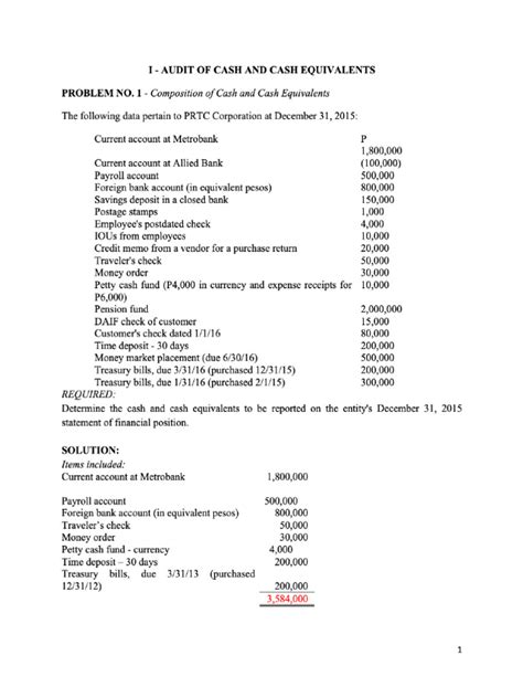 Auditing Problems Testbank 1 Pdf