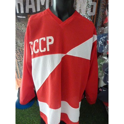 เสื้อไอซ์ฮอกกี้ Cccp Ice Hockey Jersey Size Xxl โปรดอ่านคำอธิบาย Please