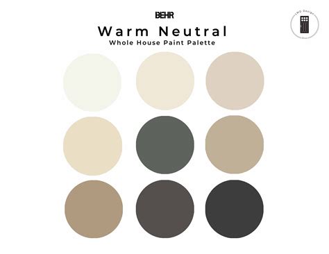 Behr Warm Neutral Paint Color Palette Neutral Interior Behr Home Depot
