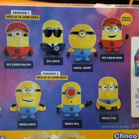 Jual Happy Meal Minion Despicable Me 4 2024 Minions Mega Avl Dave Jerry