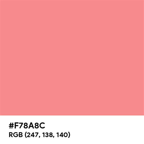 Pink Punch Color Hex Code Is F78a8c