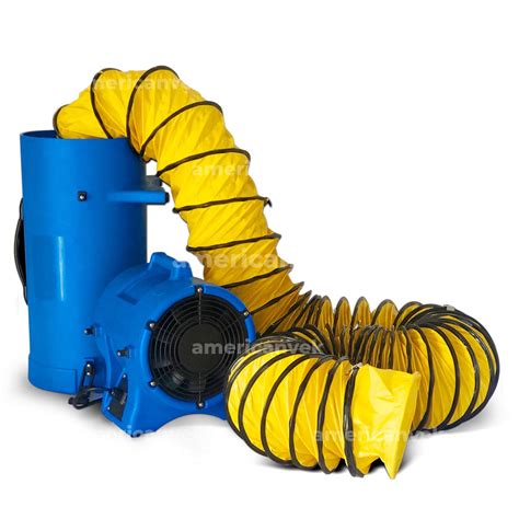 Insuflador Exaustor 200mm Portátil Para Espaço Confinado Com Duto Av202p Americanvek