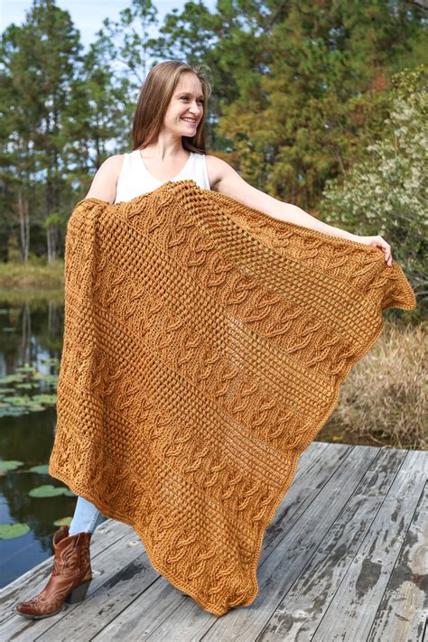 free braided crochet cable blanket pattern video tutorial life yarn