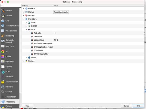 Qgis Wrong Value For Parameter OTB Folder Geographic Information