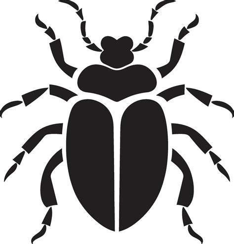 Graceful Beetle Badge Beetle Crest Design Vector Art At Vecteezy