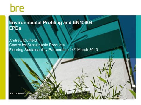 Environmental Profiles Epds Presentation 140313