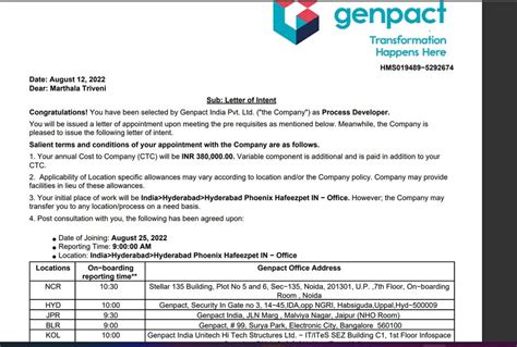 Genpact — Genpact Offer Rejected By Hy After 1 Month Of Offer Release Genpact — Genpact Offer Rejected By Hy After 1 Month Of Offer Release