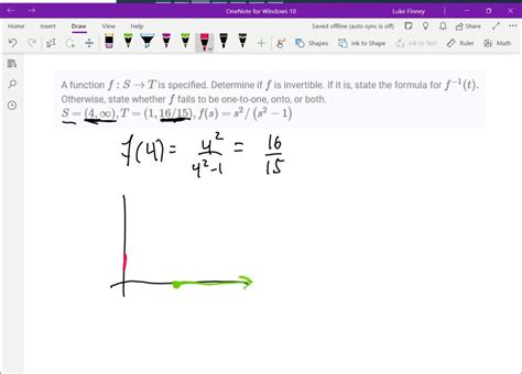 solved a function f s →t is specified determine if f is invertible