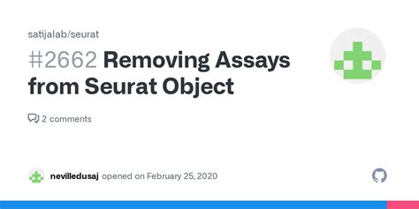 Removing Assays From Seurat Object Issue Satijalab Seurat
