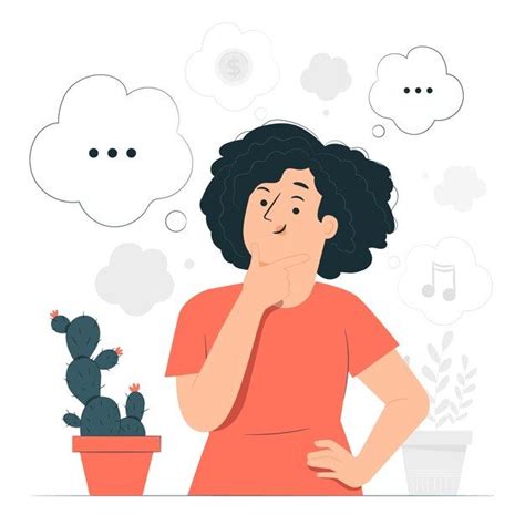 Free Vector Woman Thinking Concept Illustration Illustration
