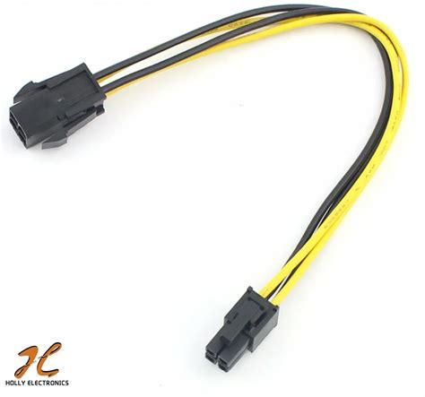 4pin Cpu Power Supply Extension Cord Cable Desktop 4 Pin 4p Atx Power Male To Female Connector