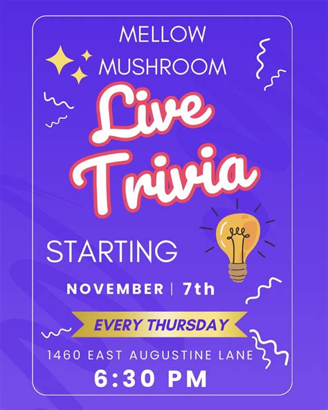 Live Trivia At Mellow Mushroom
