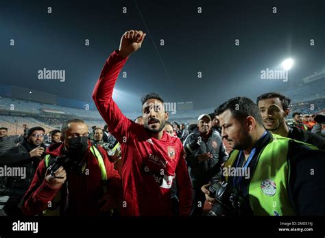 Cairo Egypt 21 January Mahmoud Kahraba Of Al Ahly Sc Celebrates