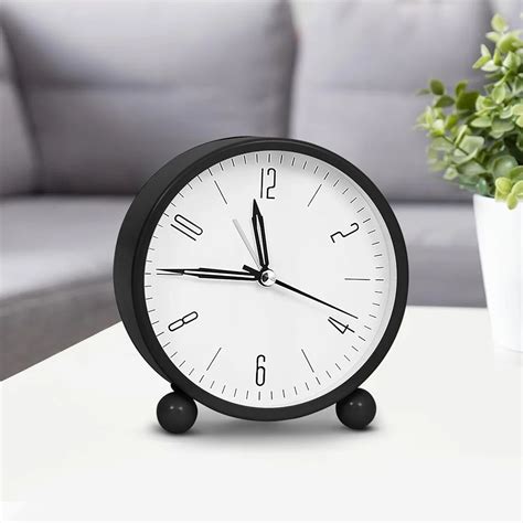 Silent Analog Desk Clock Super Silent Alarm Clock With Night Light