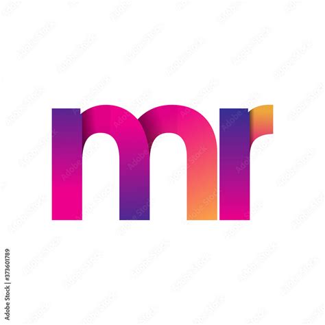 Initial Letter Mr Logo Lowercase Magenta And Orange Modern And Simple