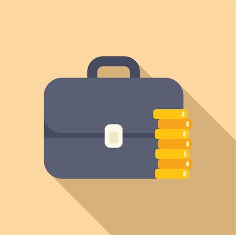 Premium Vector Businessman Briefcase Generating Increasing Stack Of Coins