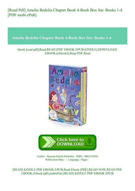 Read Pdf Amelia Bedelia Chapter Book 4 Book Box Set Books 1 4 Pdf