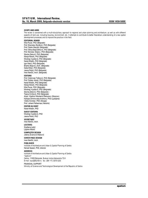 Spatium 19 Pdf Sustainability Ecology