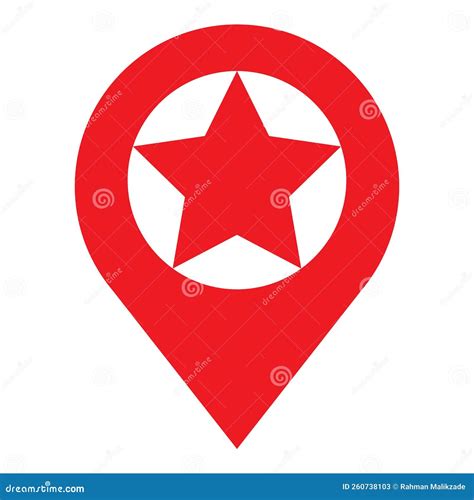 Star Favorite Pin Map Icon Marker Location Vector Illustration Stock